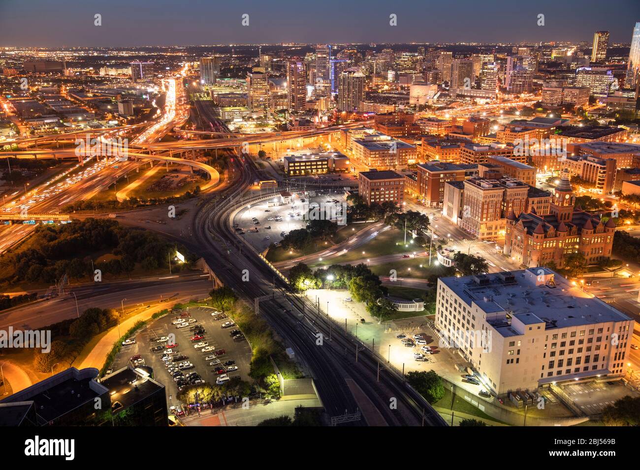 Downtown scenic cityscape of Dallas Texas USA Stock Photo - Alamy
