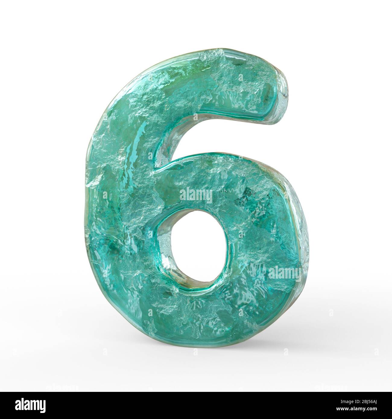 Realistic icy numbers isolated on a white background. 3d image Stock ...