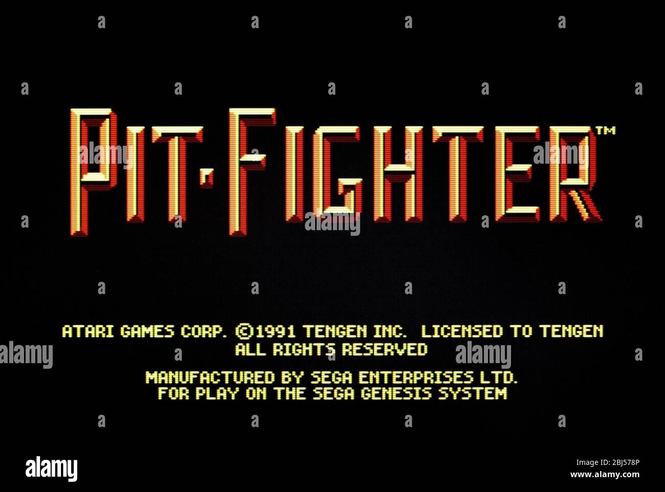 Pit-Fighter - Sega Genesis Mega Drive - Editorial use only Stock Photo ...