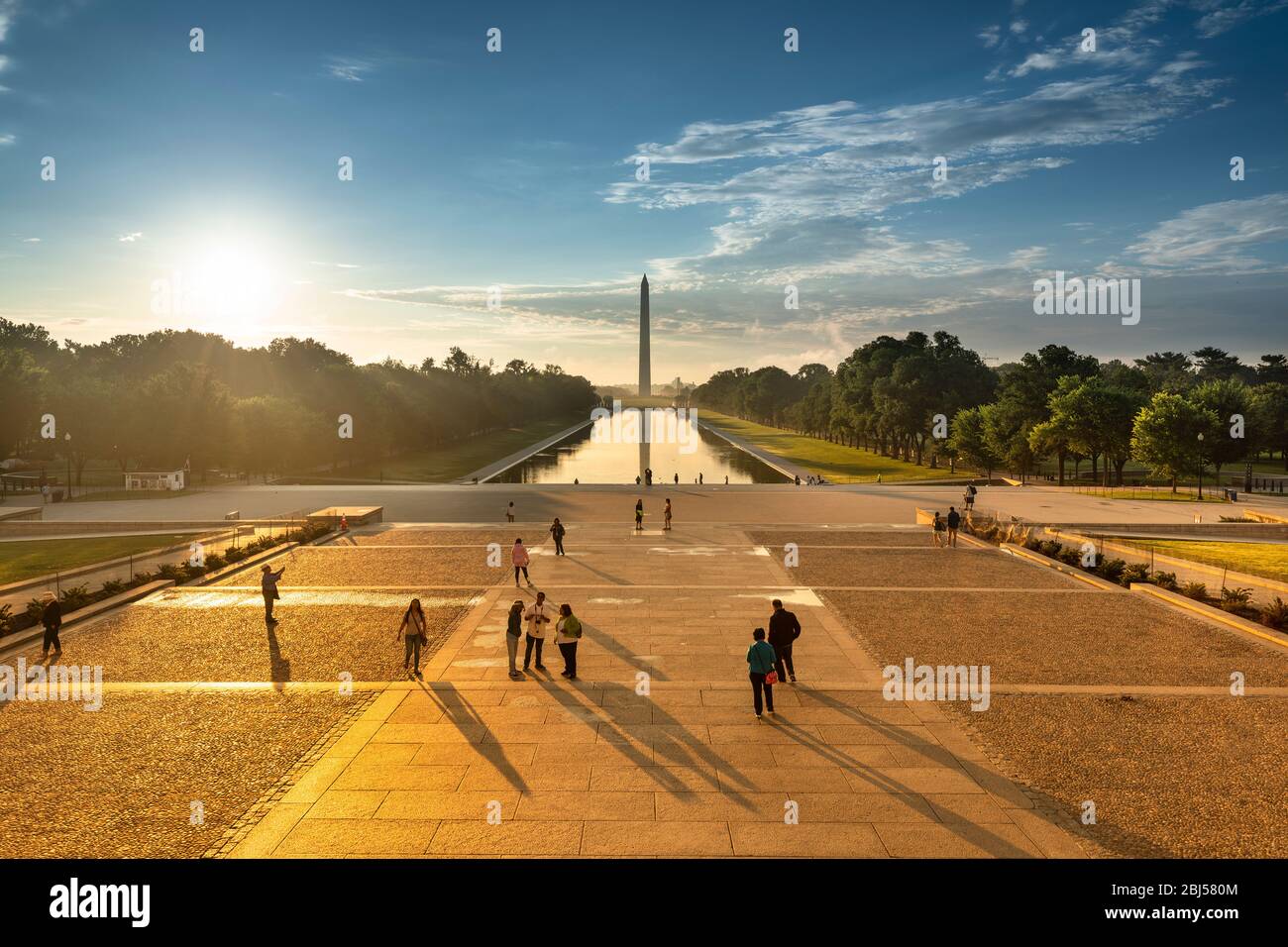 Washington DC Monument and the US Capitol Building across the ...