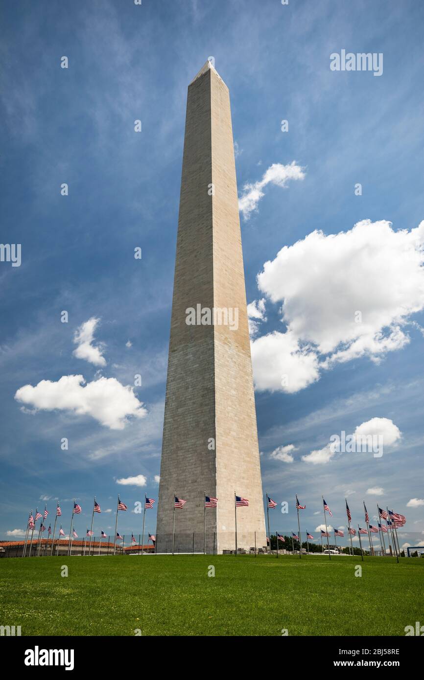 Washington DC Monument and the US Capitol Building across the ...