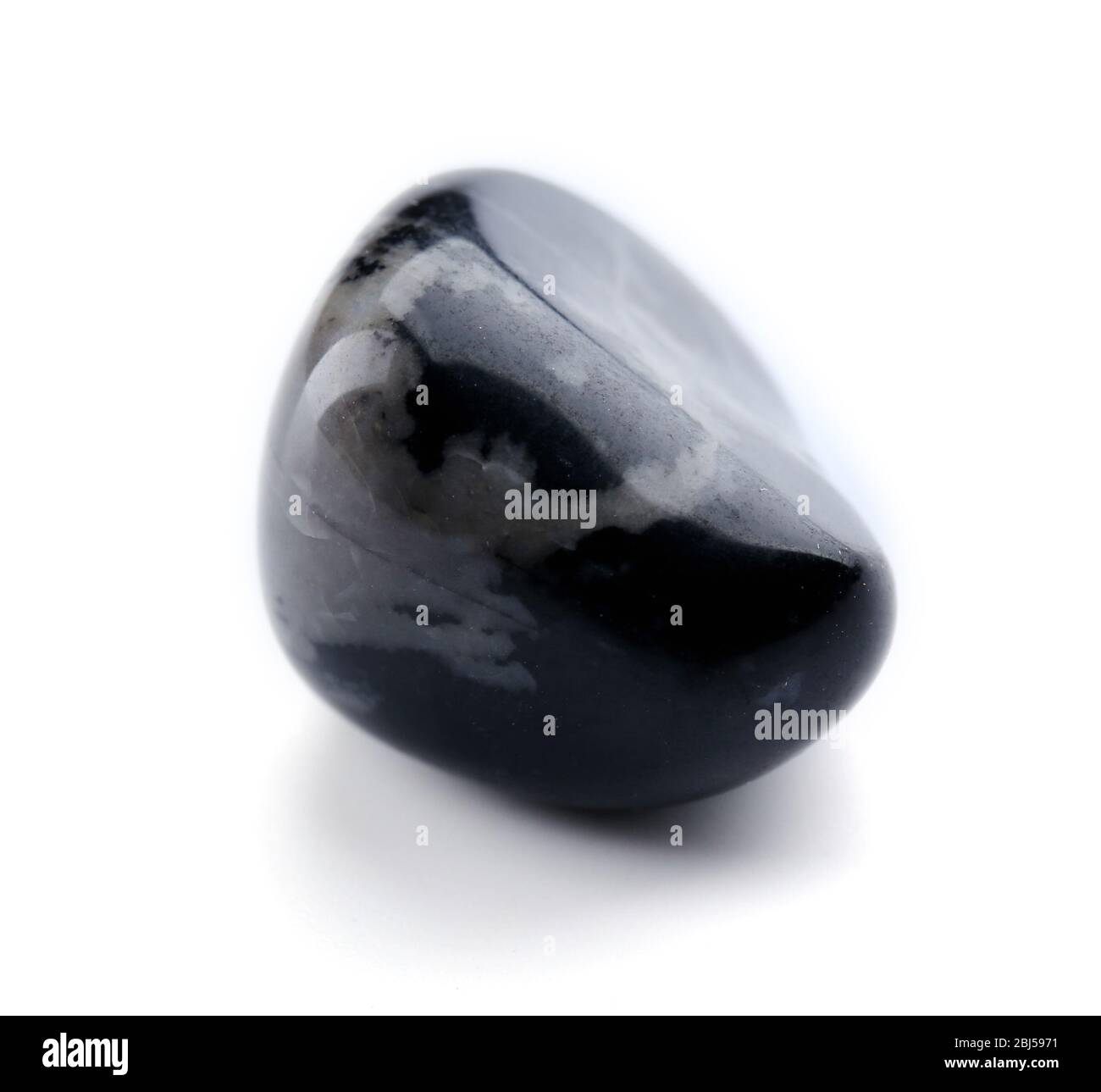 Black onyx isolated on white background Stock Photo - Alamy