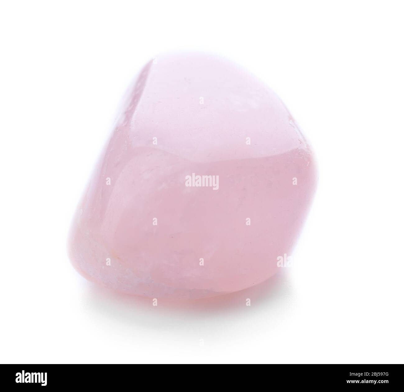 Pink quartz isolated on white background Stock Photo - Alamy