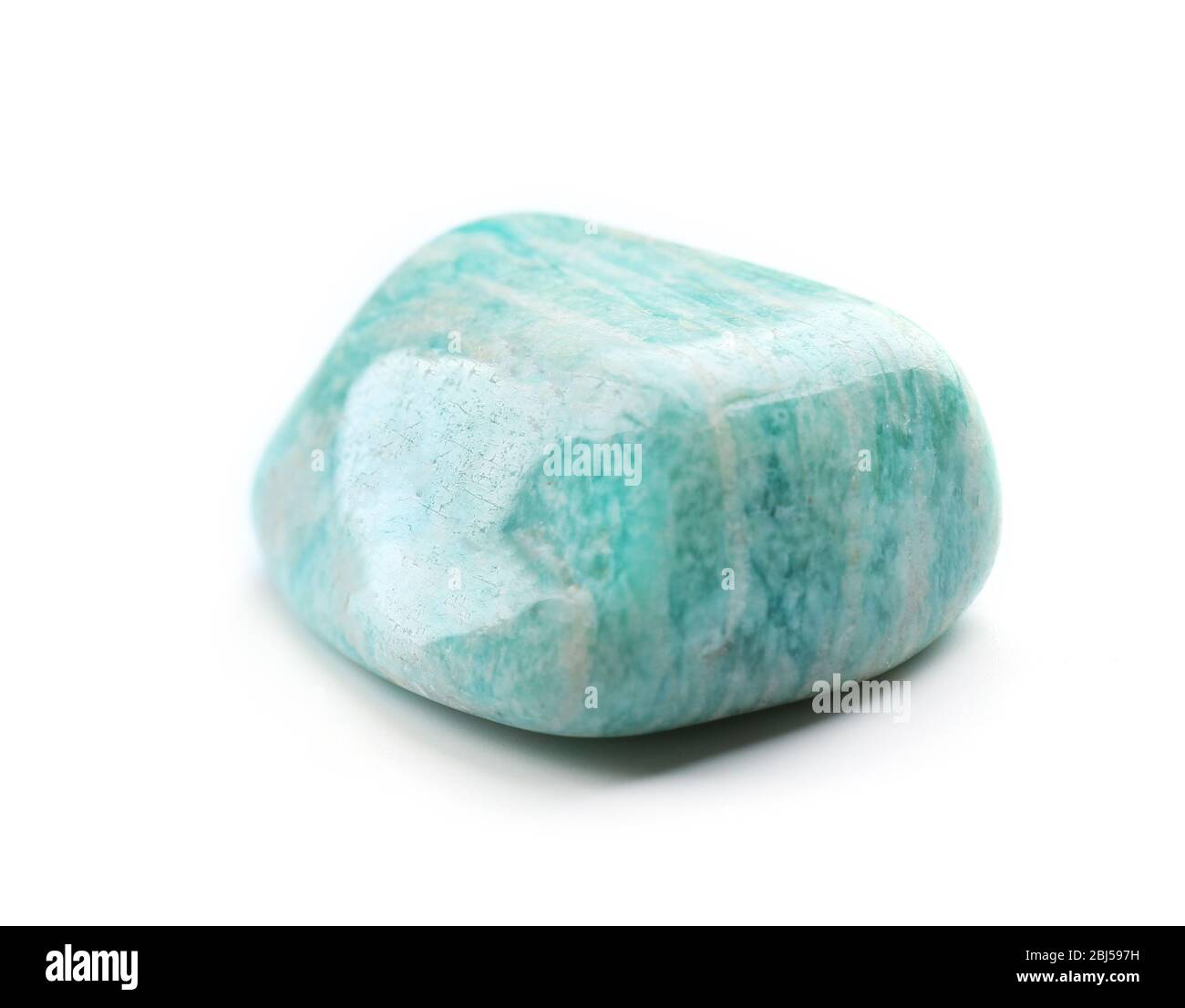 Amazonite isolated on white background Stock Photo - Alamy