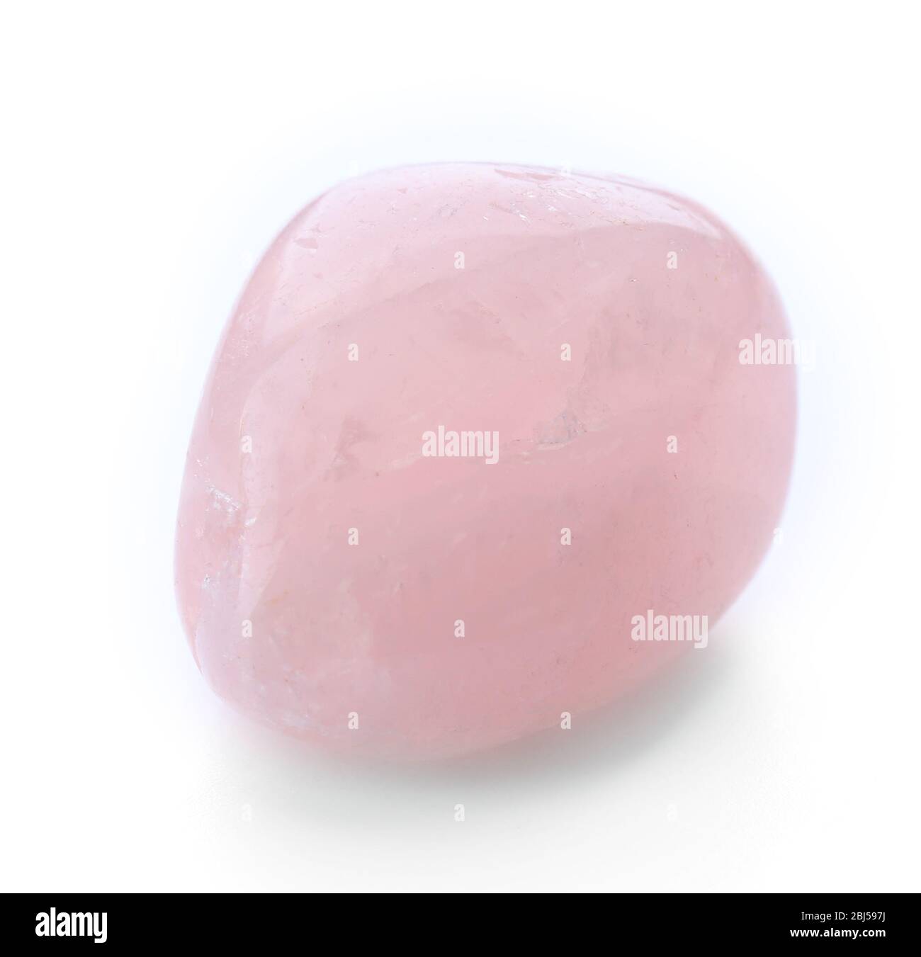 Pink quartz isolated on white background Stock Photo - Alamy