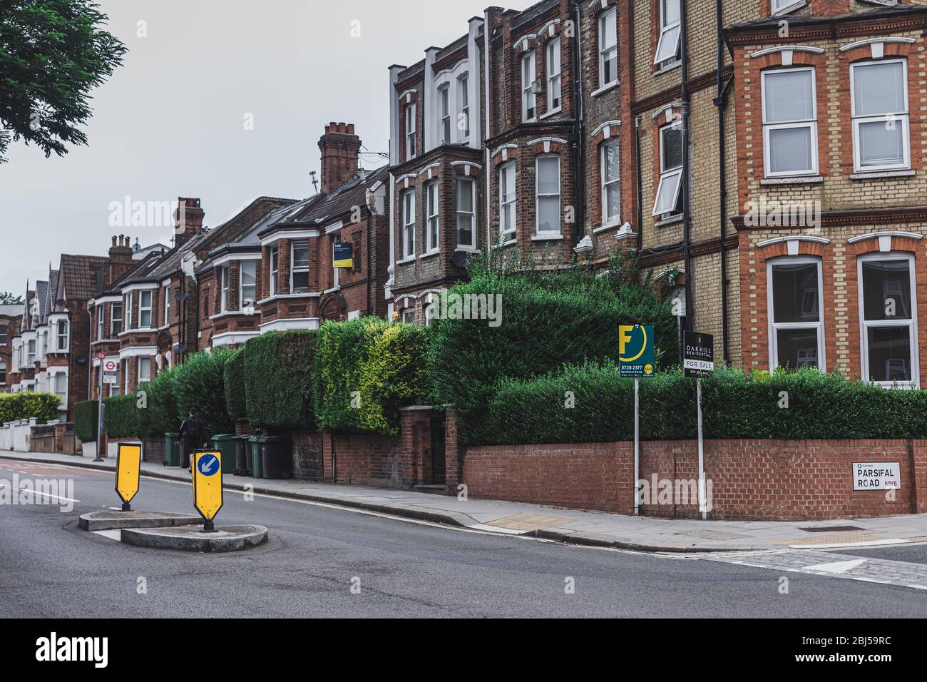 London/UK-30/07/18: a row of typical British Georgian terrace houses ...
