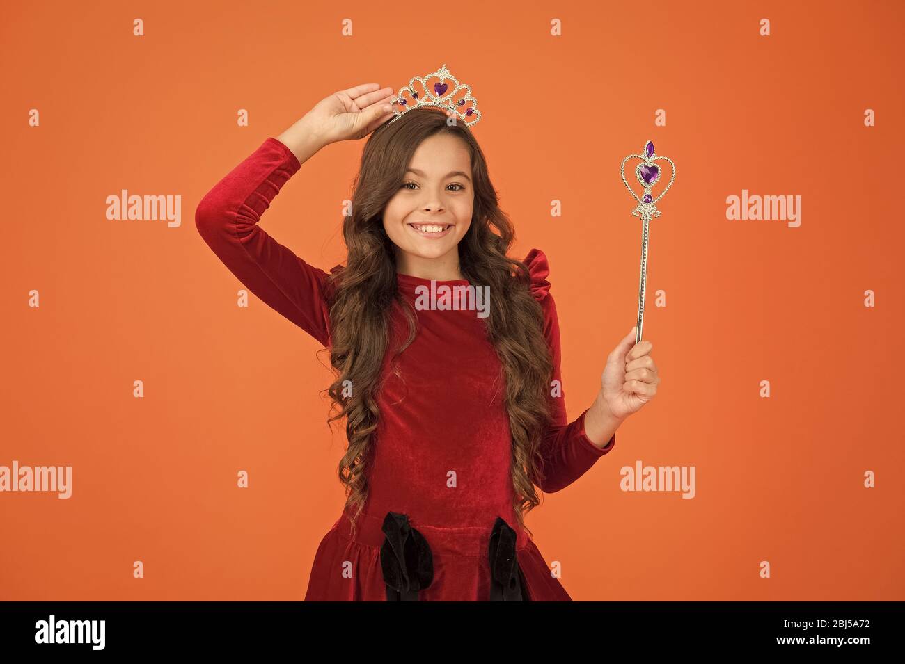 Happy childhood. Halloween holiday. Magical transformation. Imagine ...