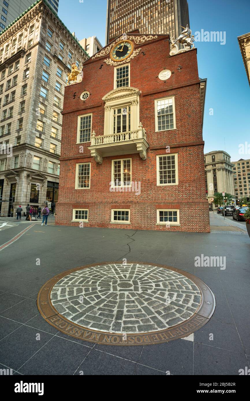 Old State House on the historic Freedom Trail in downtown Boston ...