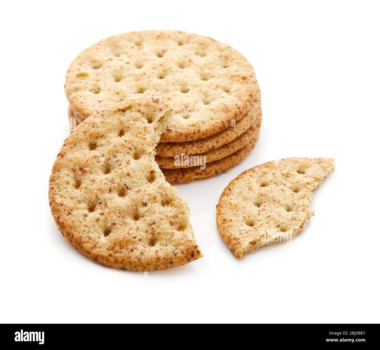 Cracker Isolated on White Background Stock Photo - Alamy