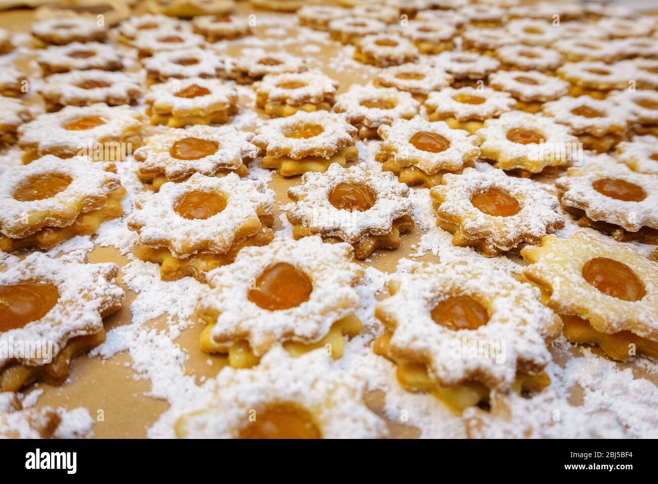 Baking cookies in the Advent season before Christmas in Lower Bavaria ...