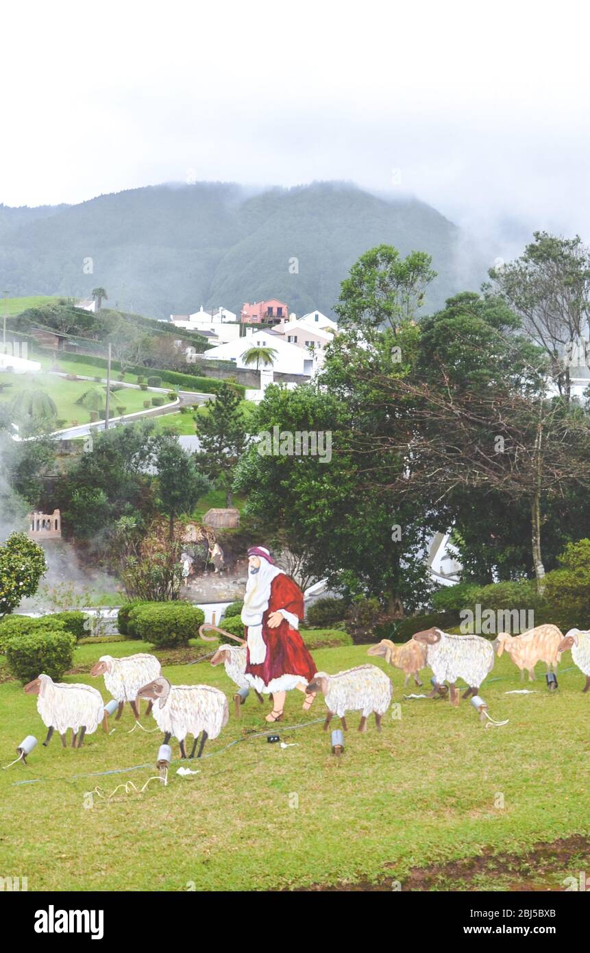 Furnas, Sao Miguel, Azores, Portugal - Jan 13, 2020: Volcanic hot ...