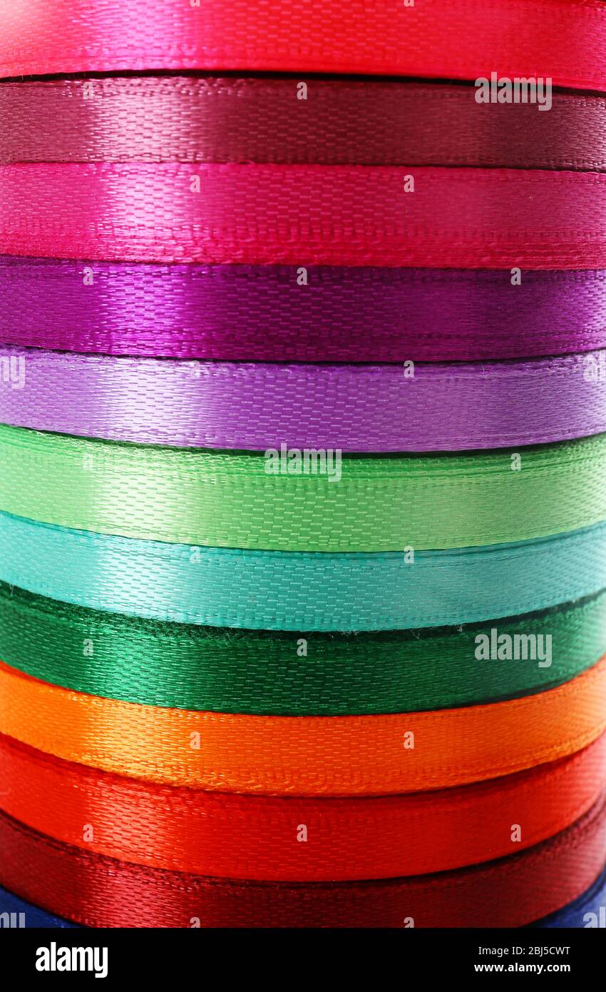 Gift wrapping ribbons multicolored hi-res stock photography and images ...