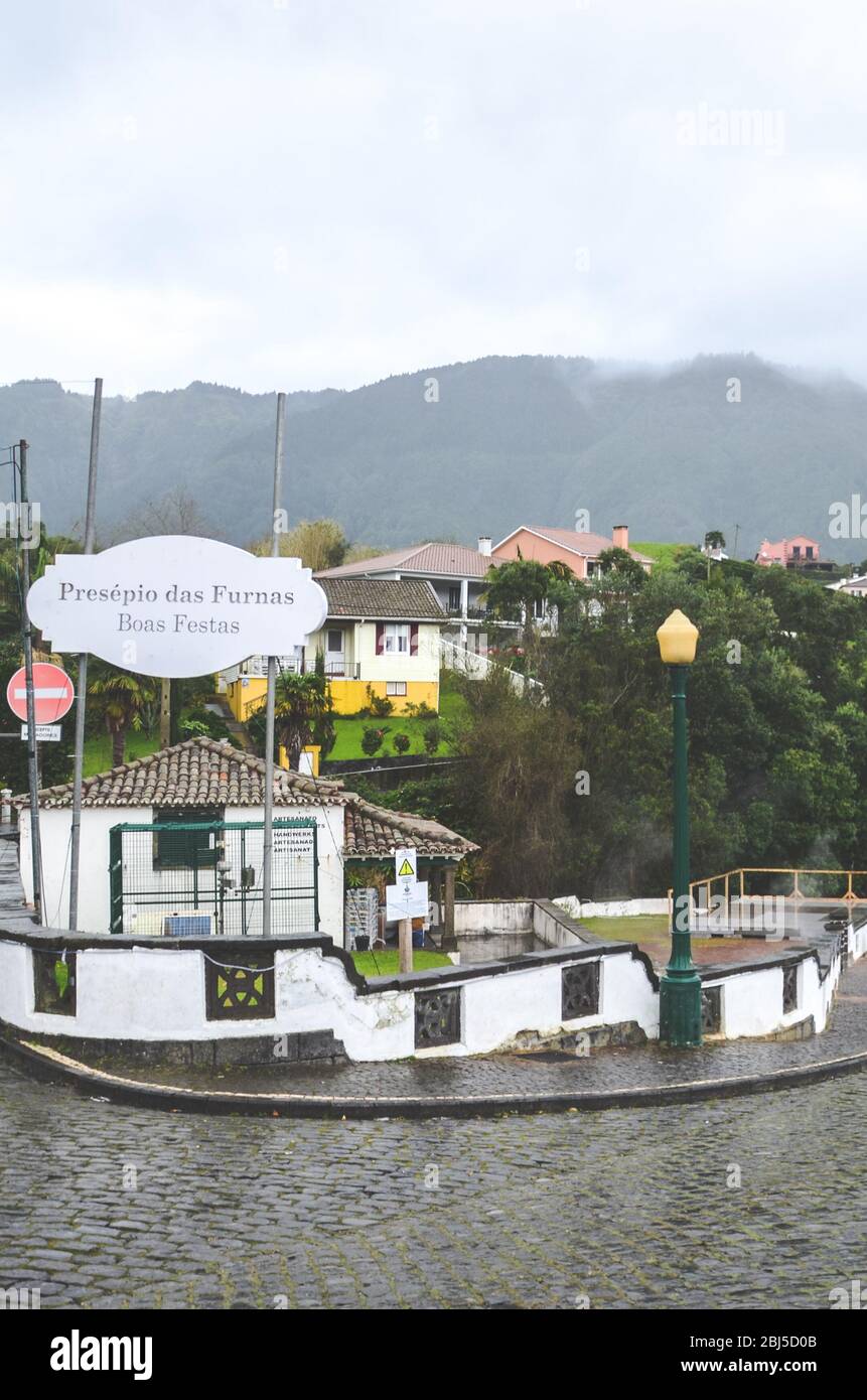 Geysers in village furnas hi-res stock photography and images - Alamy