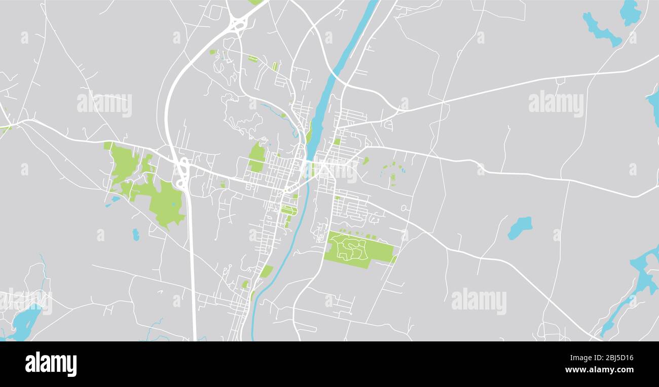 Augusta maine map hi-res stock photography and images - Alamy