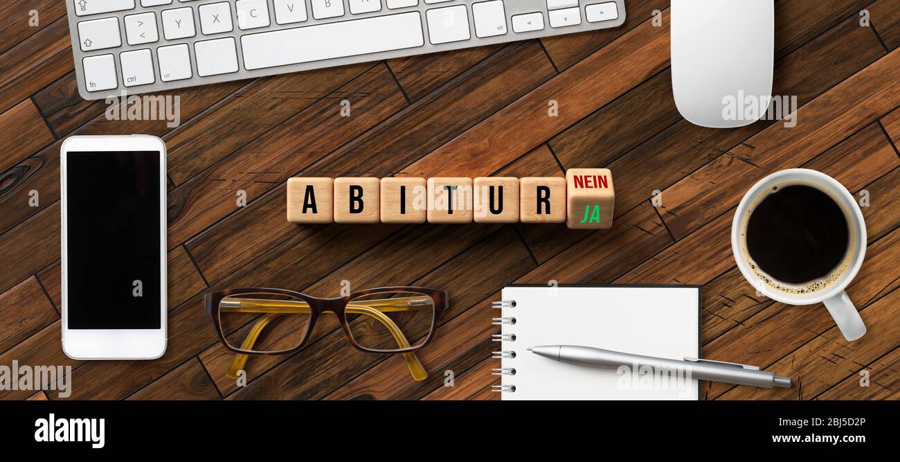 cubes with the German name ABITUR as university-entry qualification and ...
