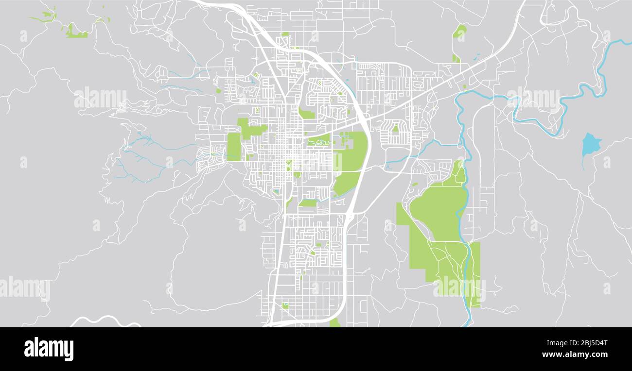 Urban vector city map of Carson City, USA. Nevada state capital Stock ...