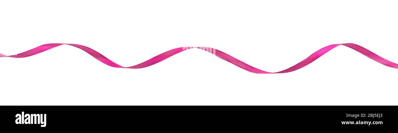 Pink ribbon, isolated on white Stock Photo - Alamy