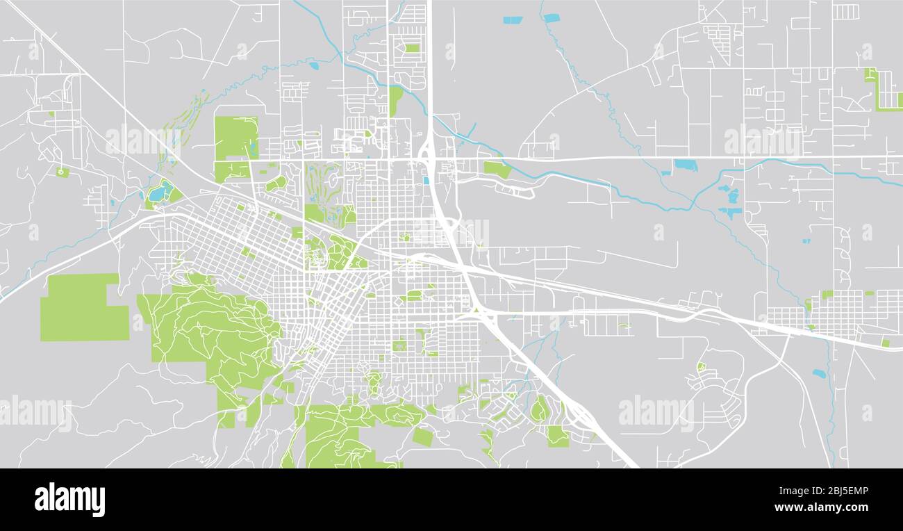 Urban vector city map of Helena, USA. Montana state capital Stock ...