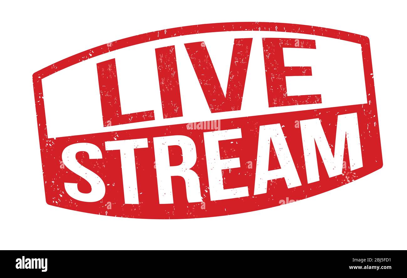 Live stream sign or stamp on white background, vector illustration ...