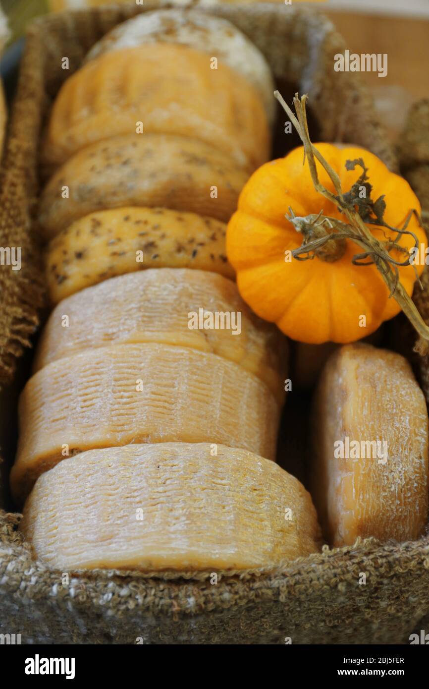 Pumpkin and cheese inside, closeup Stock Photo - Alamy