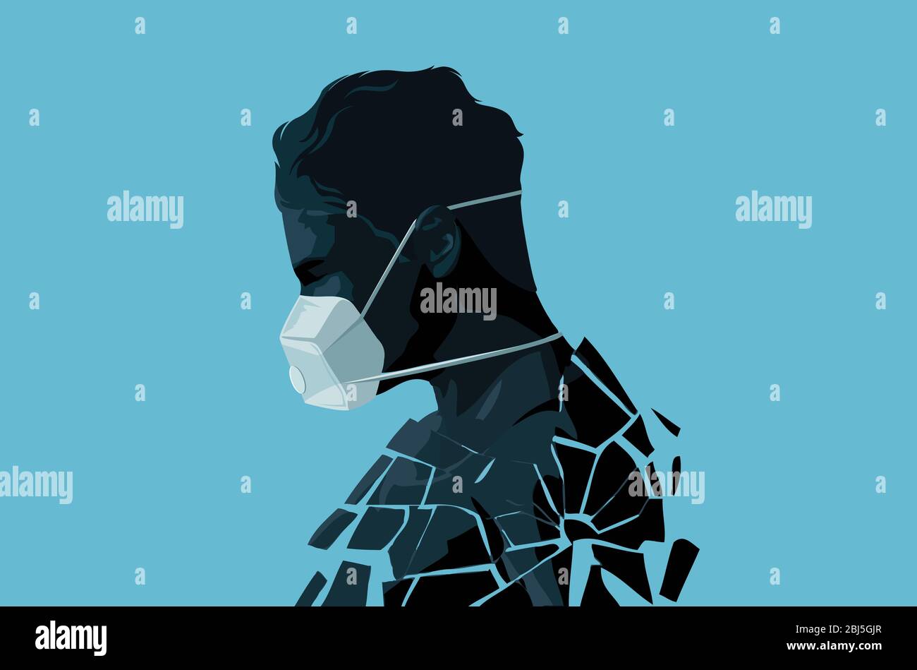 Man in distress Stock Vector Images - Alamy