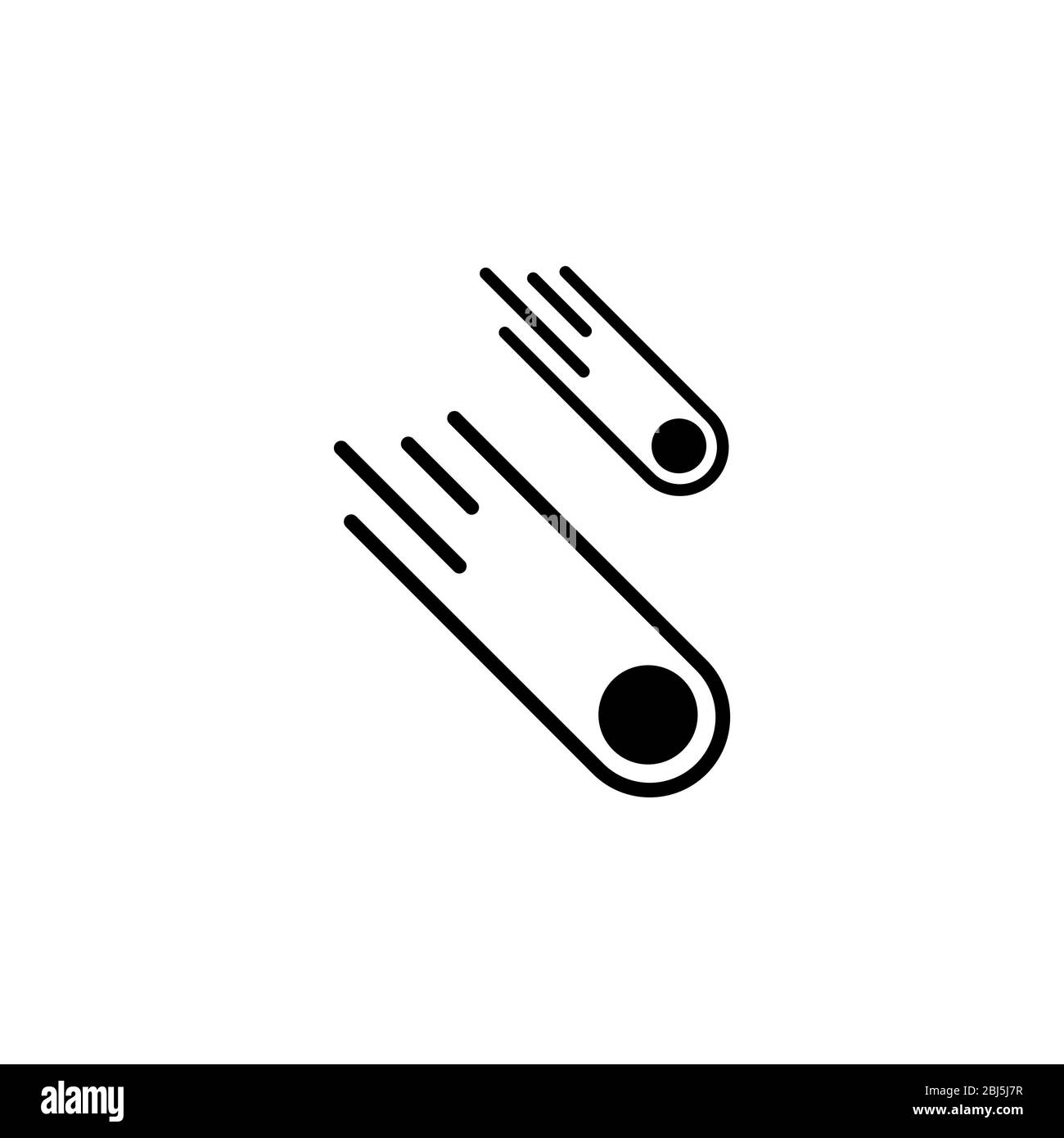 Comet Icon in trendy flat style isolated on white background. Vector ...