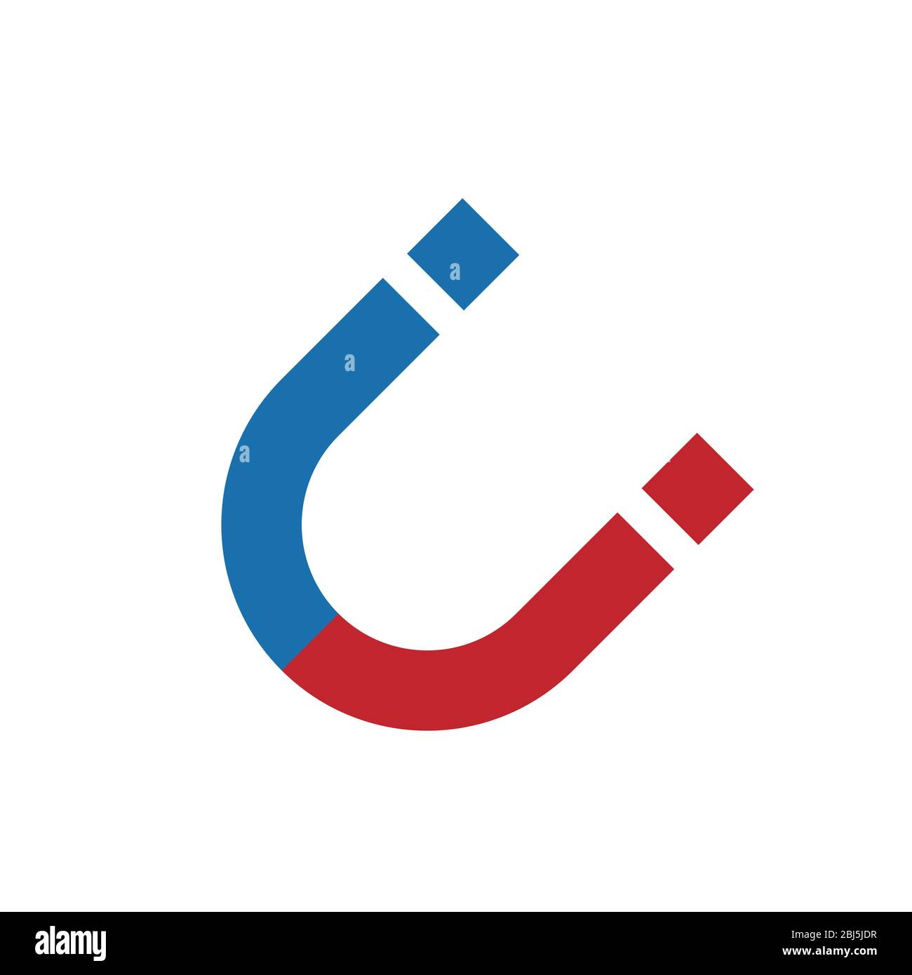 Magnet vector icon on white background. Magnet sign. Attraction icon ...