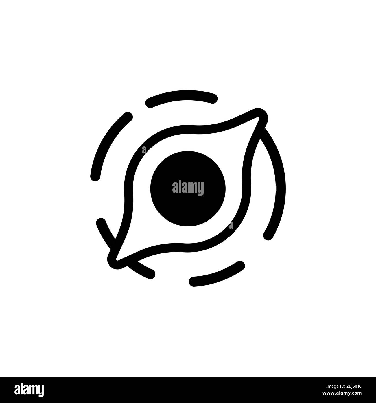 Black hole icon in black style isolated on white background. Planets ...