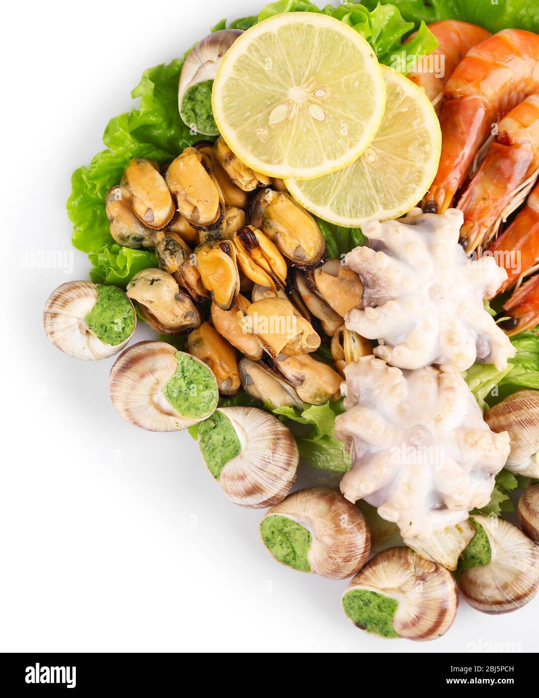 Seafood isolated on white Stock Photo - Alamy