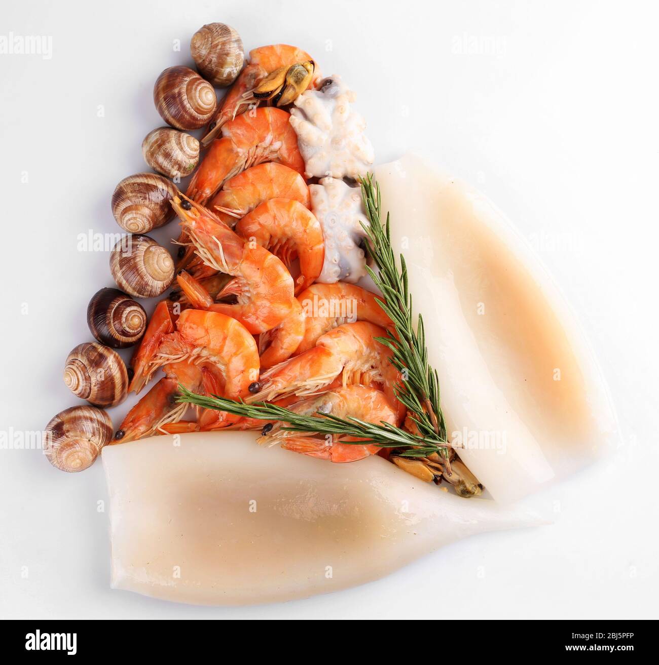 Seafood isolated on white Stock Photo - Alamy