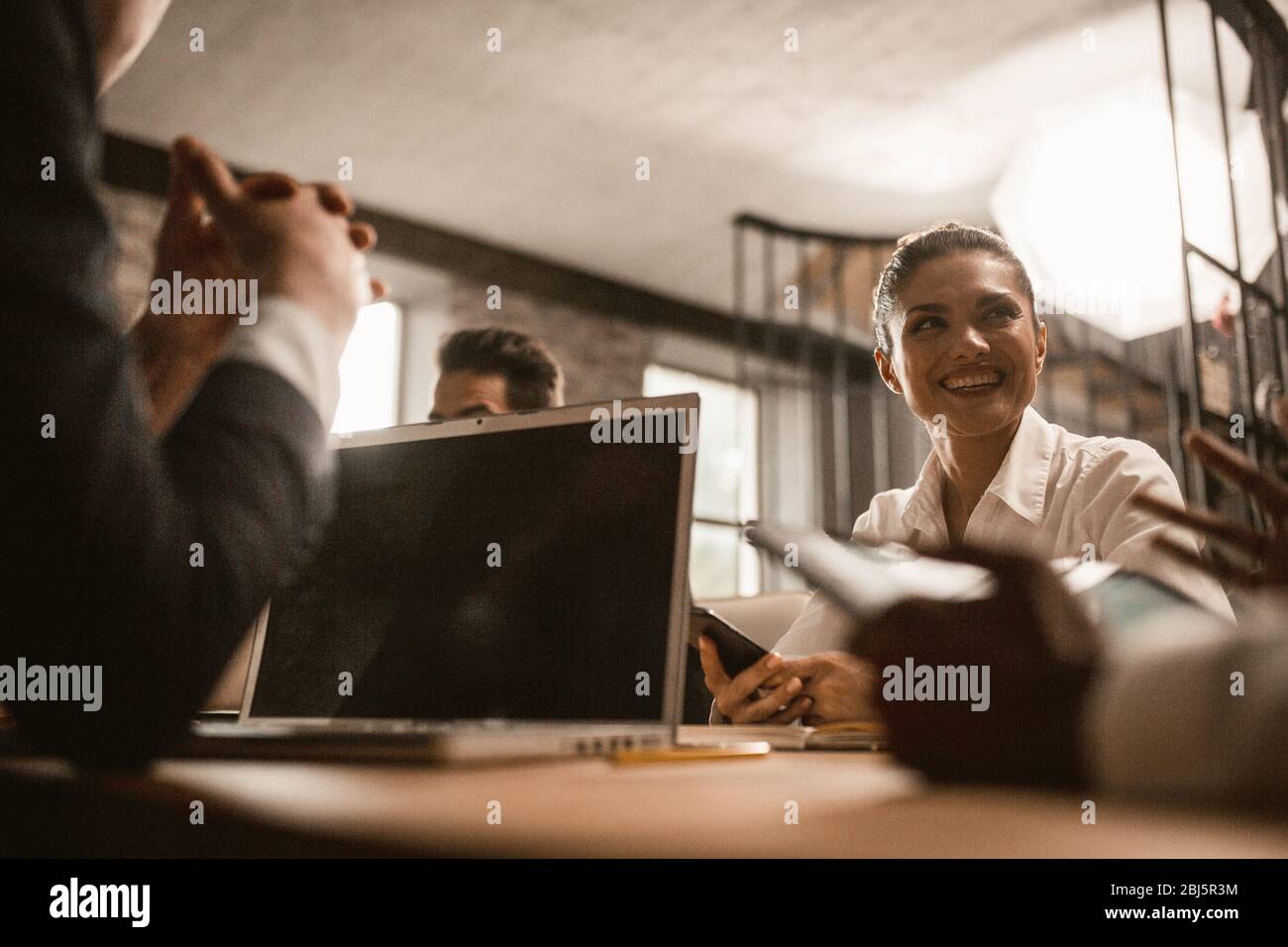 Business People Team Working At Table Stock Photo - Alamy