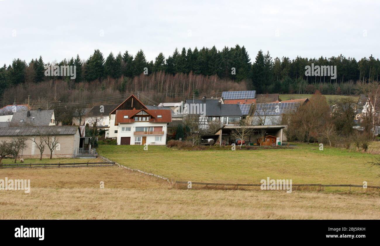 a small idyllic village in the forest ein kleines Dorf idyllisch im ...