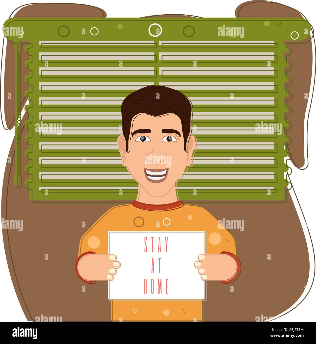 Stay at home notice Stock Vector Images - Alamy