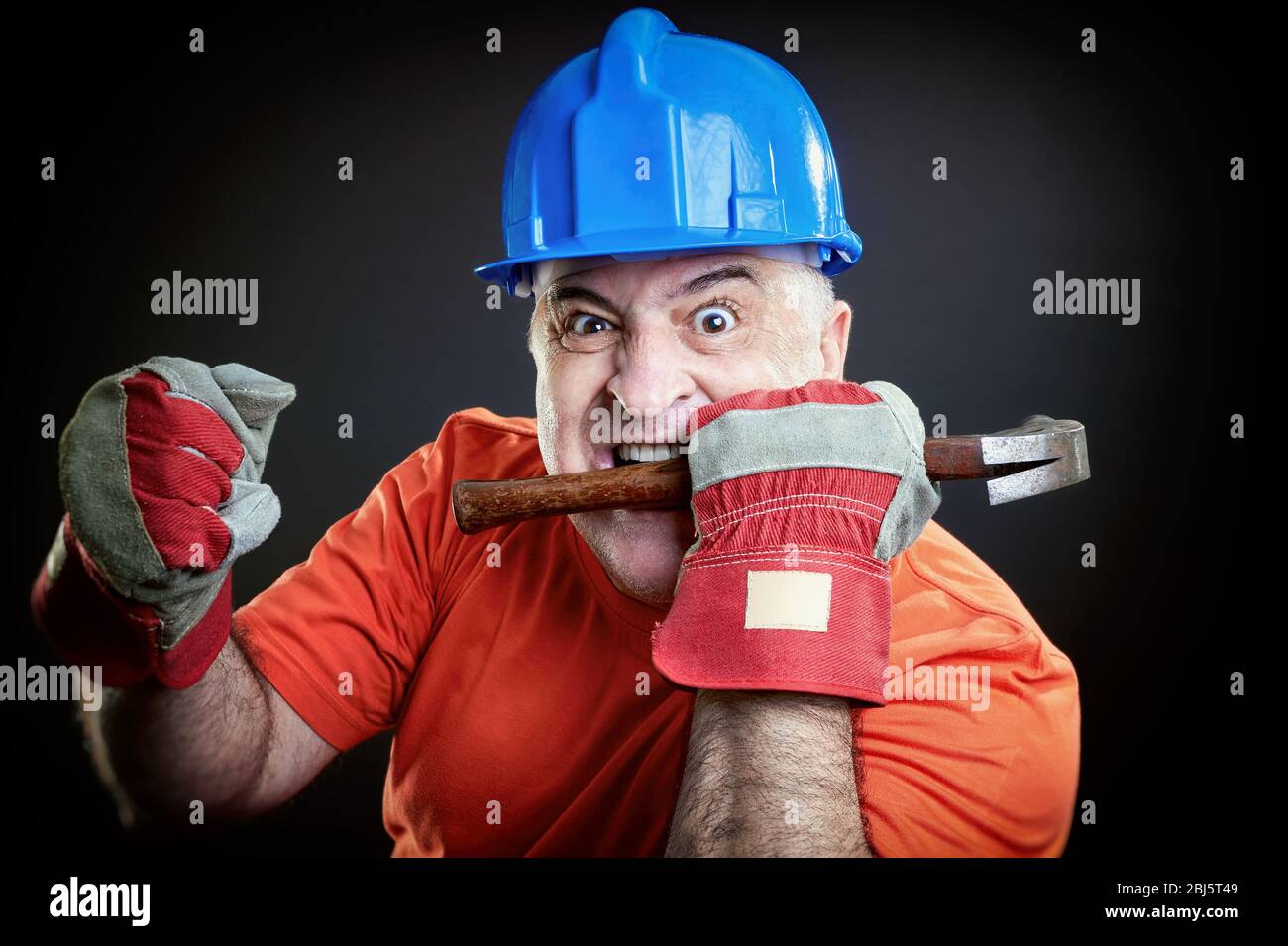 Angry man showing teeth hi-res stock photography and images - Alamy