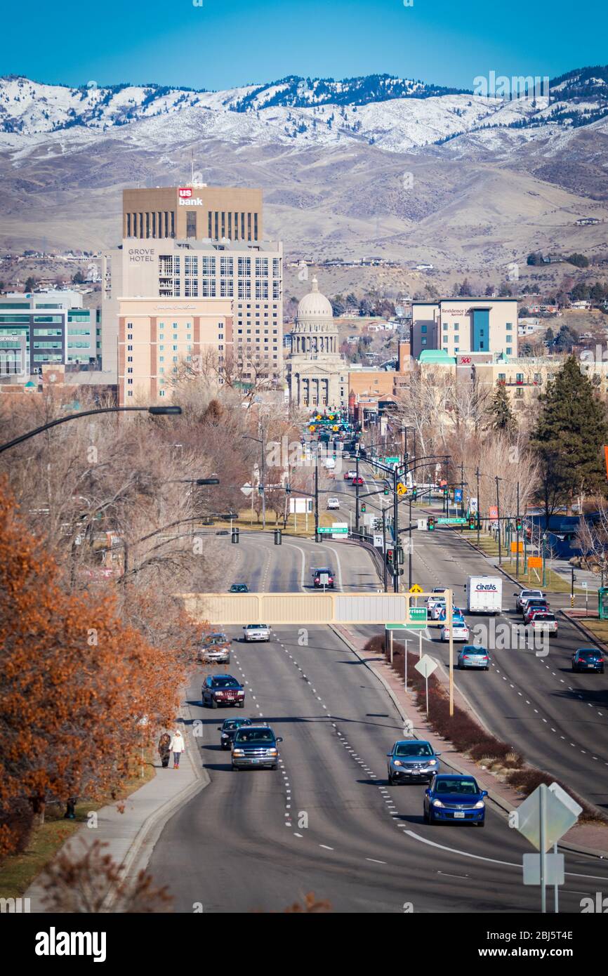 Aerial downtown boise idaho hi-res stock photography and images - Alamy