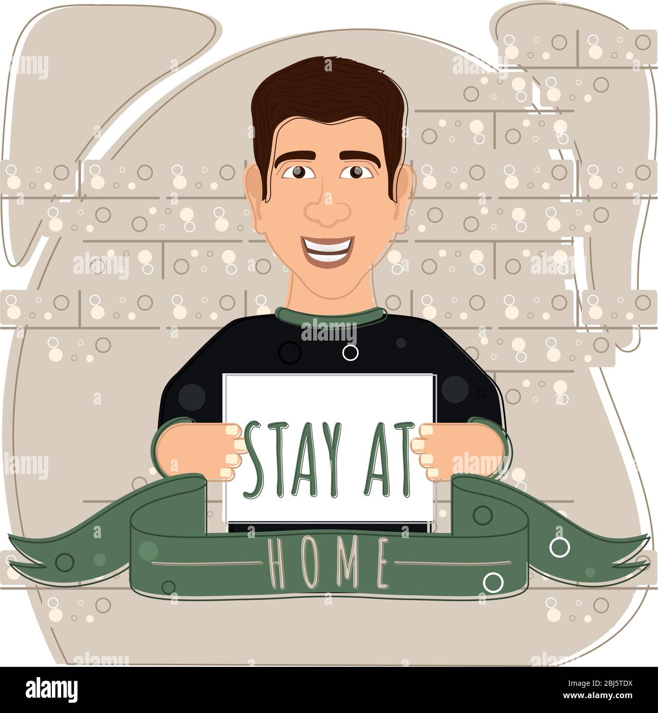 Man notice stay home hi-res stock photography and images - Alamy