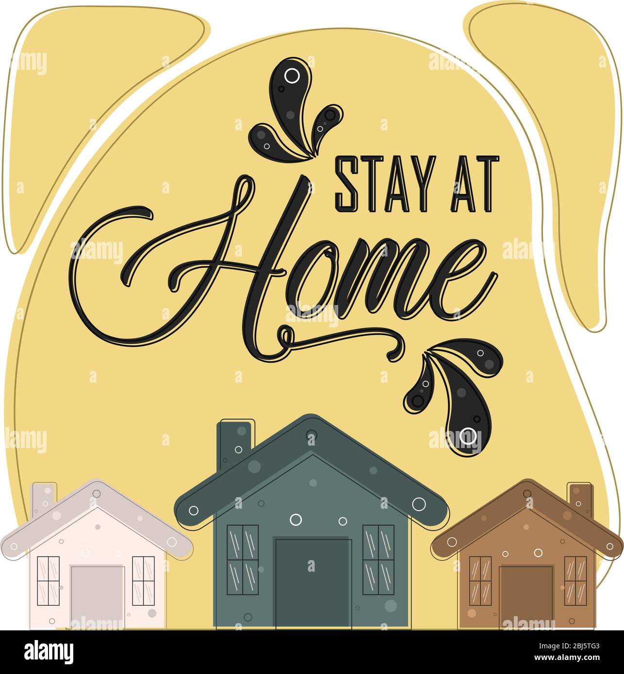 Stay at home poster Stock Vector Image & Art - Alamy