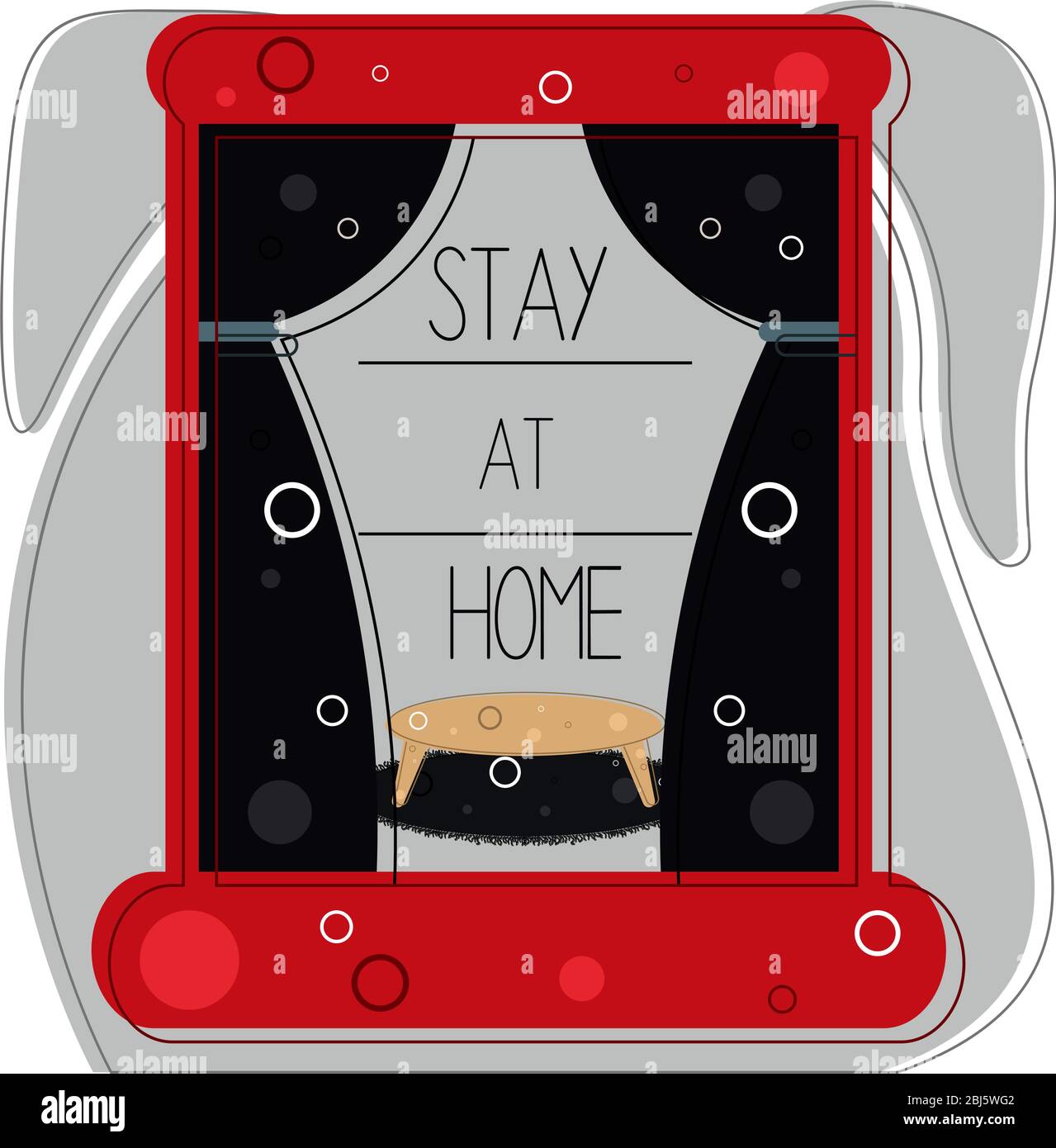 Stay at home poster Stock Vector Image & Art - Alamy