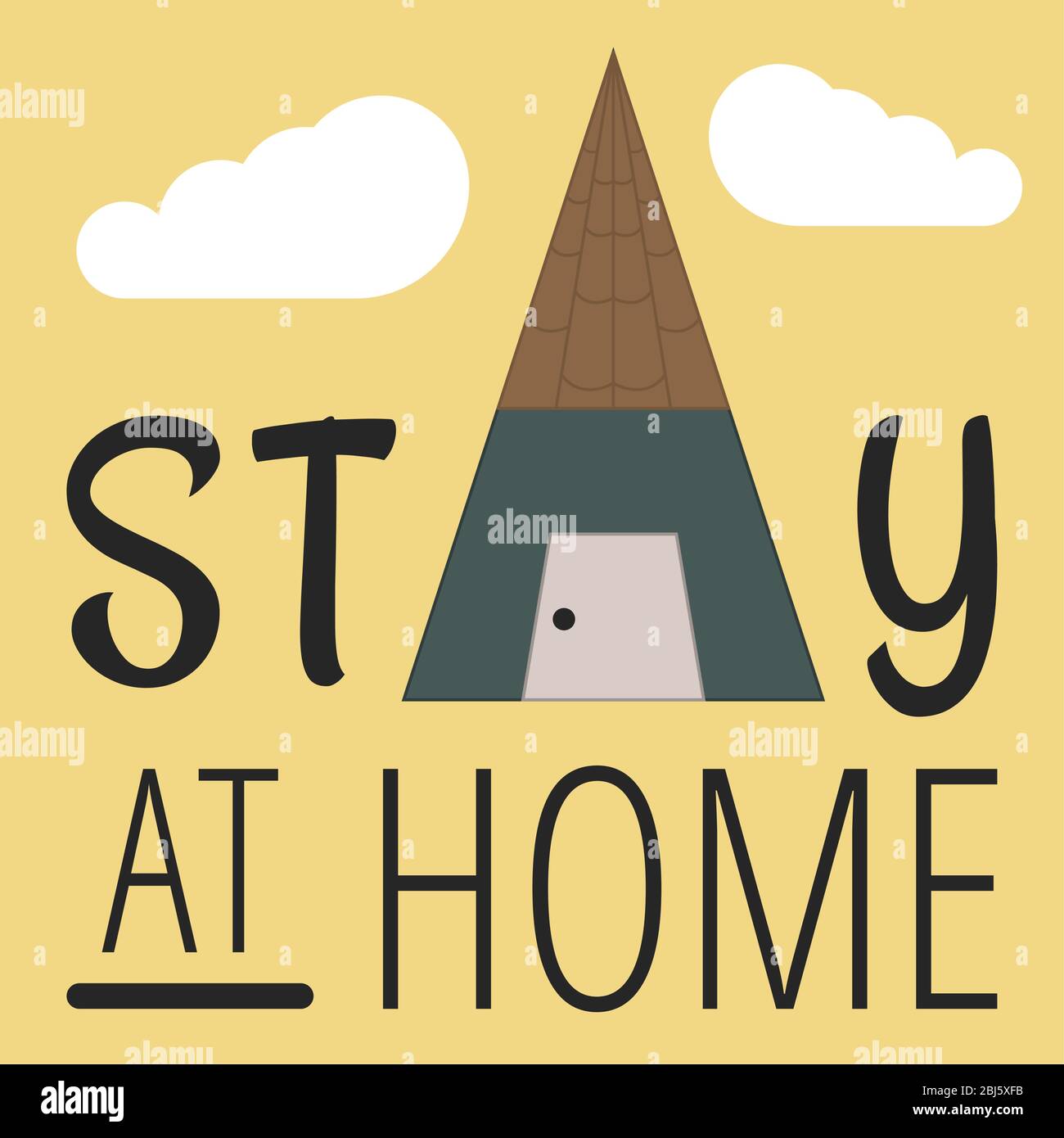 Stay at home poster Stock Vector Image & Art - Alamy