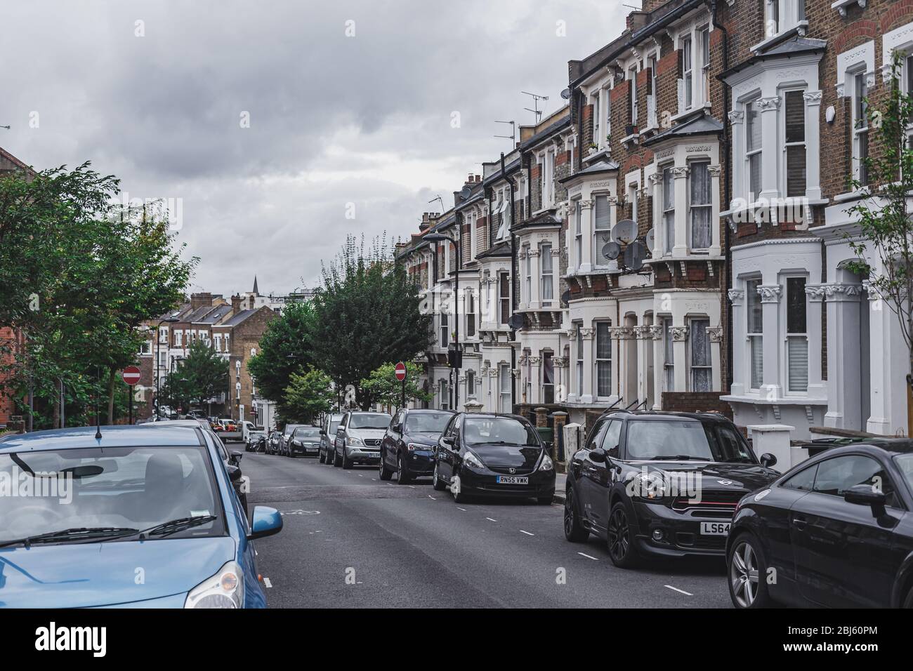 London/UK-30/07/18: a row of typical British Georgian terrace houses ...