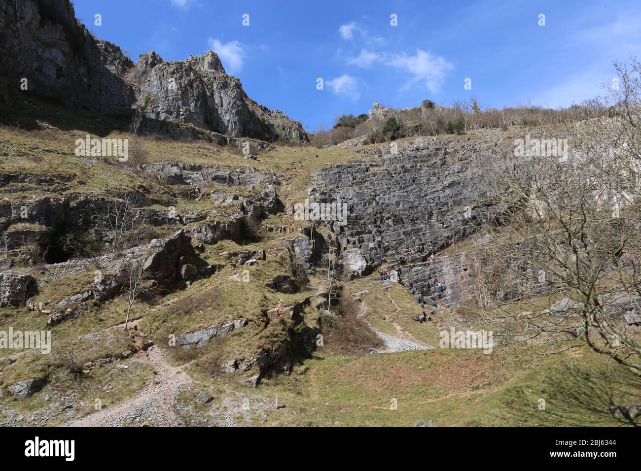 Cheddar Gorge is a limestone gorge in the Mendip Hills , near the ...