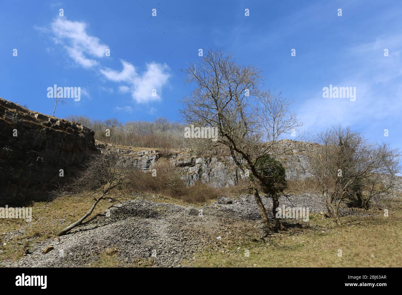 Cheddar Gorge is a limestone gorge in the Mendip Hills , near the ...