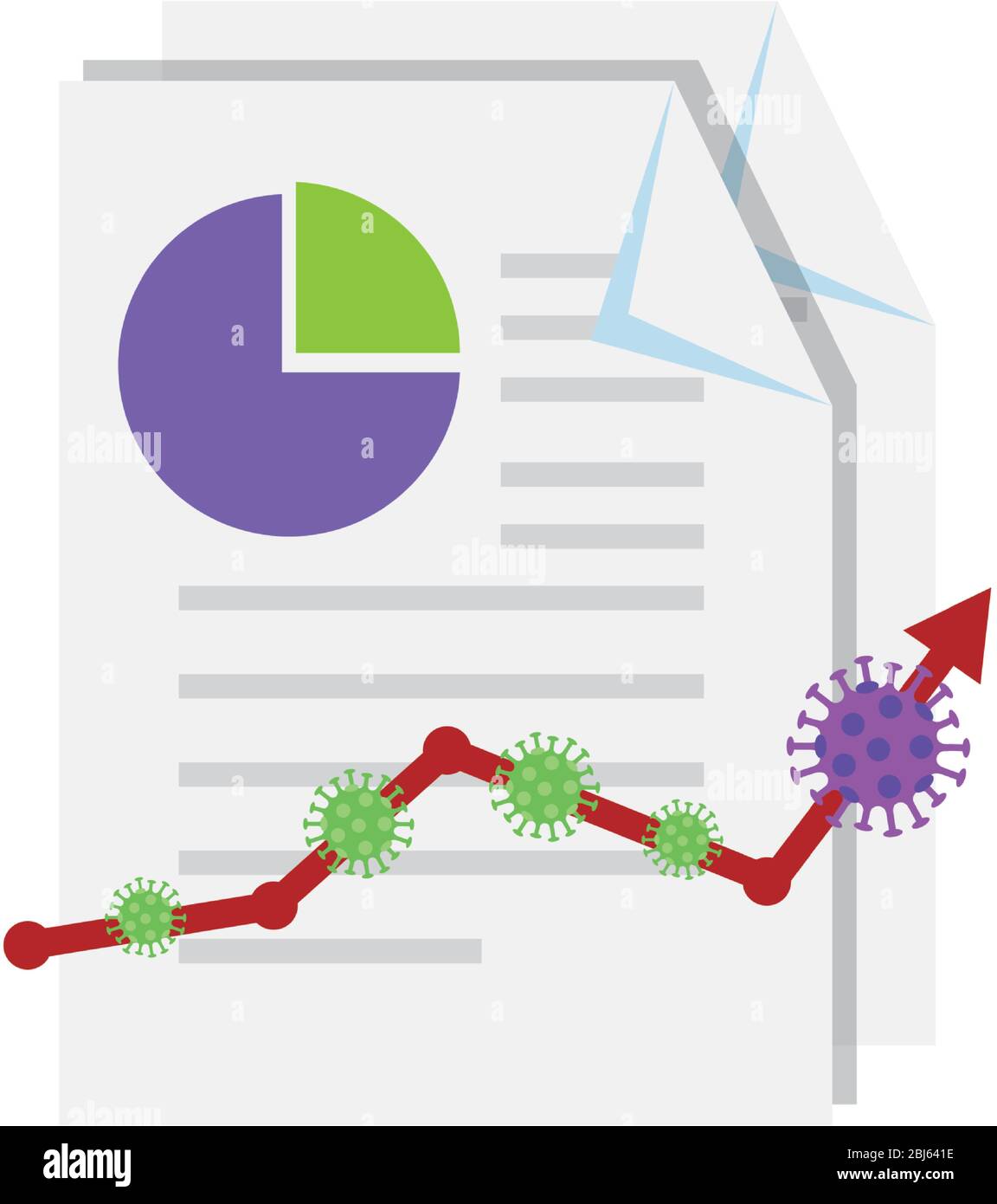 stock market variation by covid 19 infographic in document Stock Vector ...