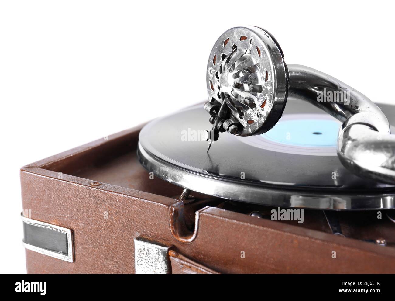 Ancient gramophone on wooden table hi-res stock photography and images ...
