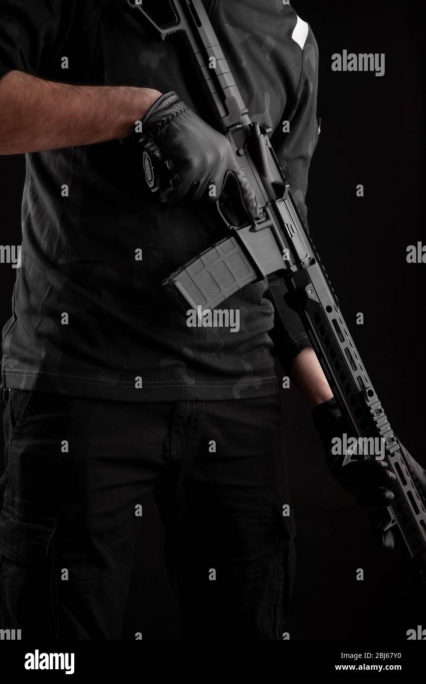 Swat machine gun police army hi-res stock photography and images - Alamy