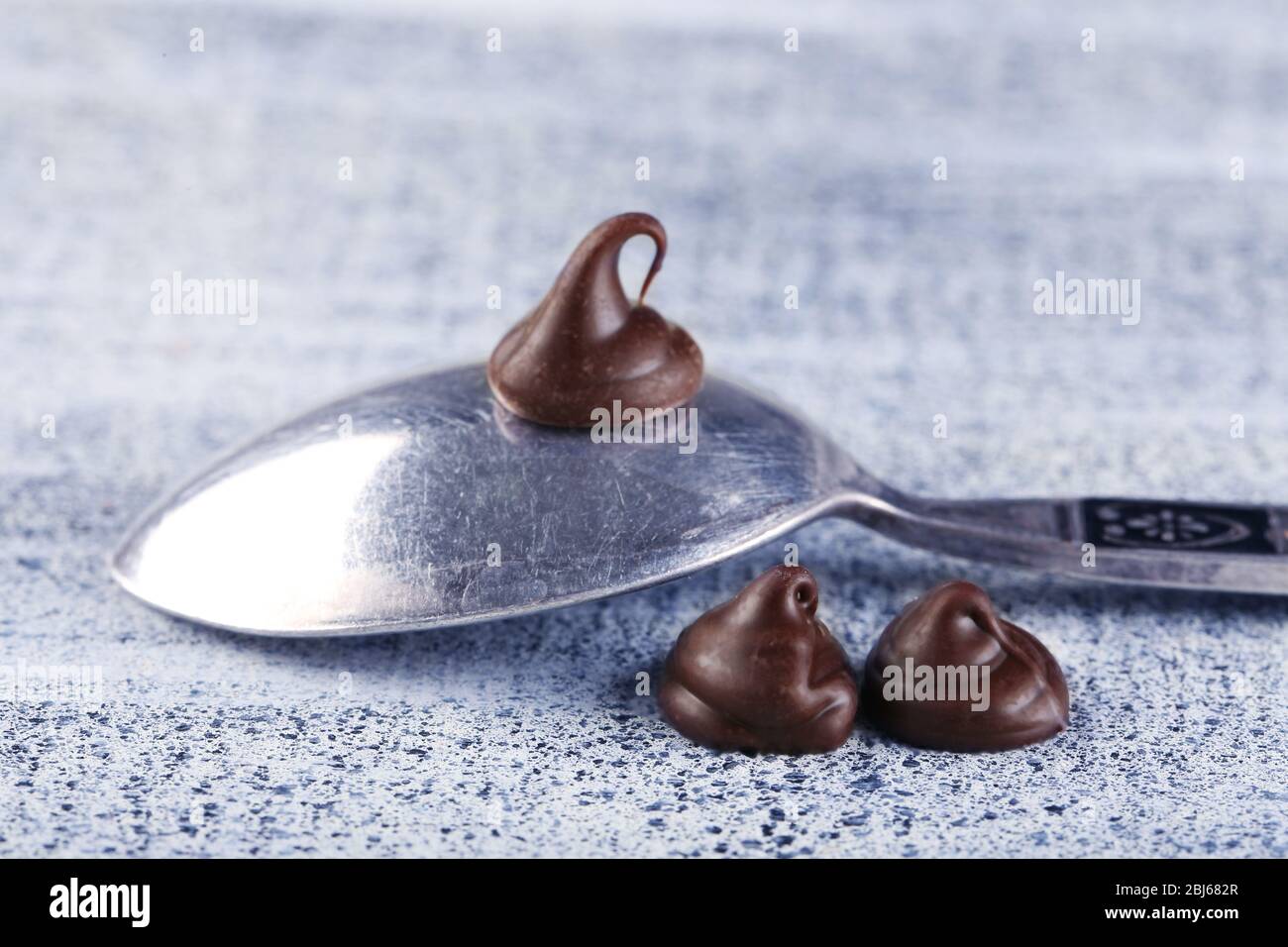 Melting chocolate spoon detail hi-res stock photography and images - Alamy