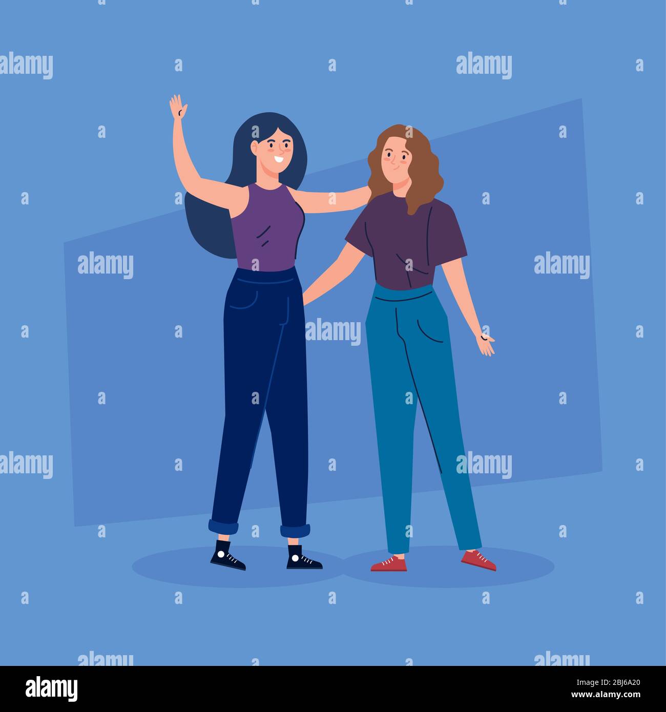 beautiful women together avatar characters Stock Vector Image & Art - Alamy