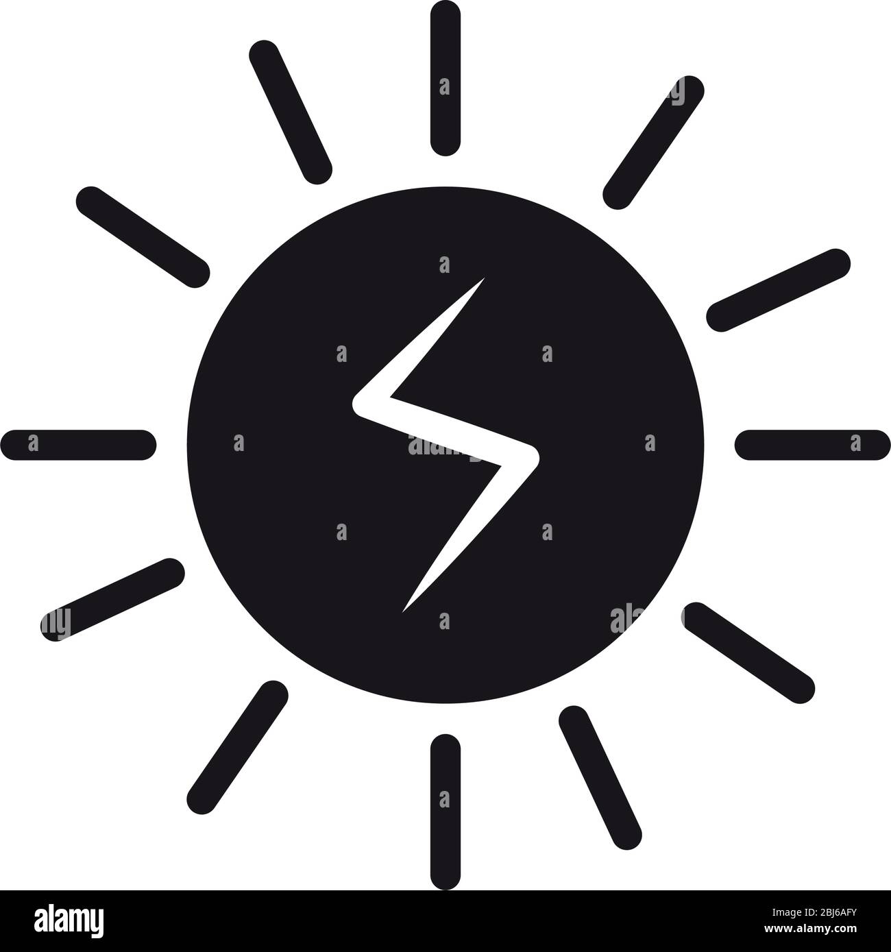 smartphone app buttons concept, screen brightness icon over white ...