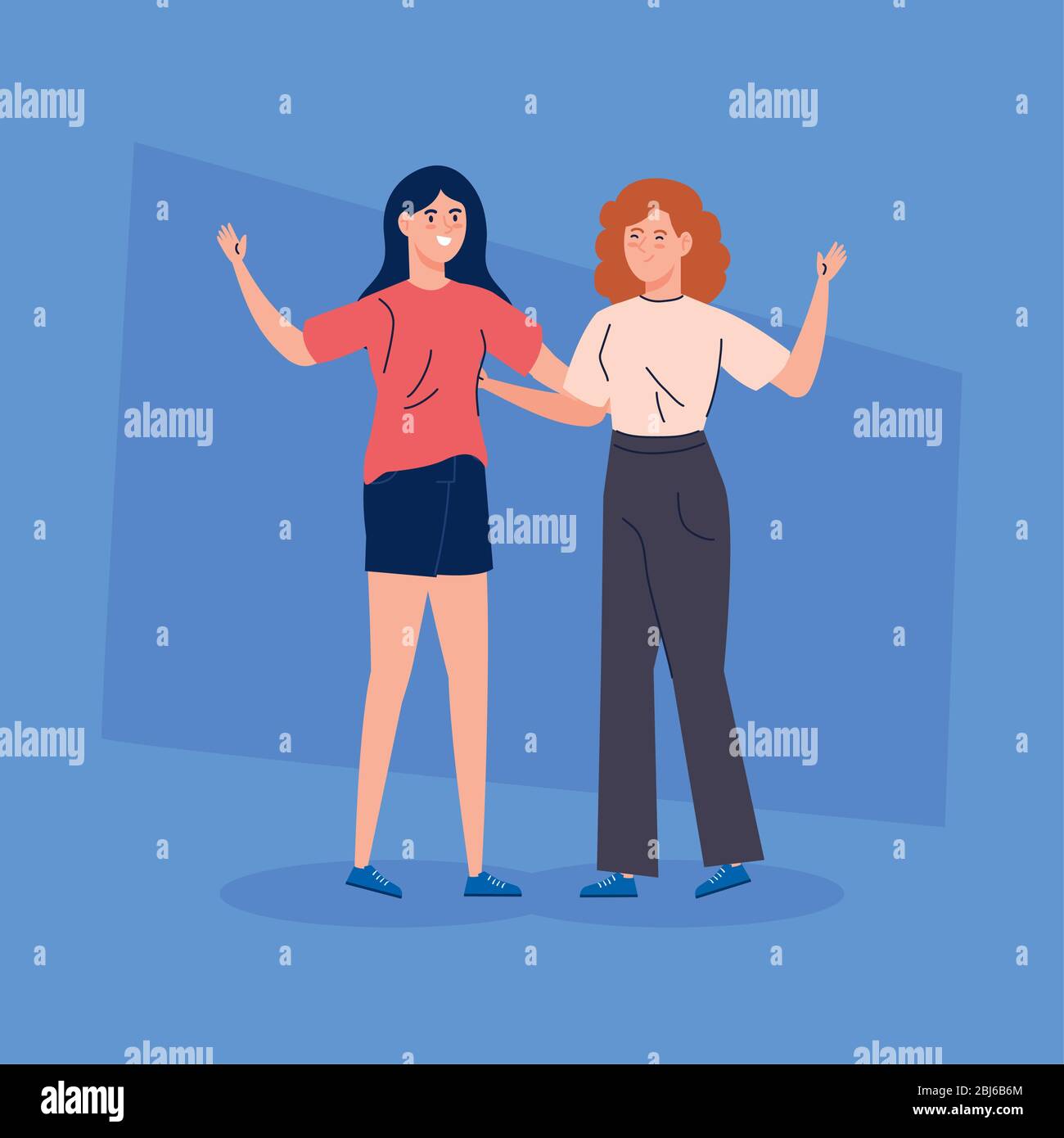 beautiful women together avatar characters Stock Vector Image & Art - Alamy