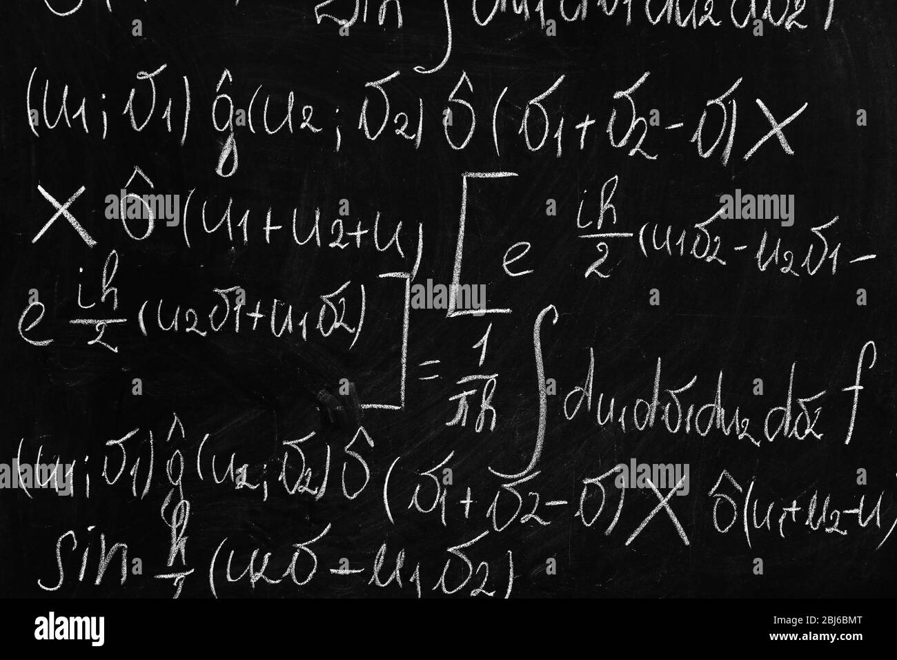 School blackboard with formulas Stock Photo - Alamy